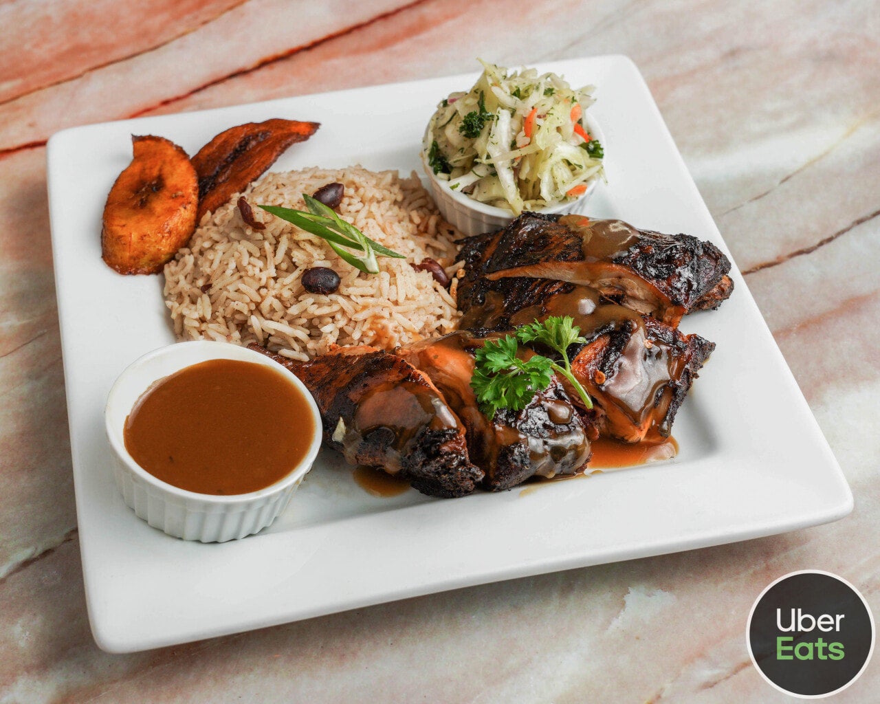 1/4 Leg Smoked JERK Rice Box (GF option available) | Pimento Jerk ...